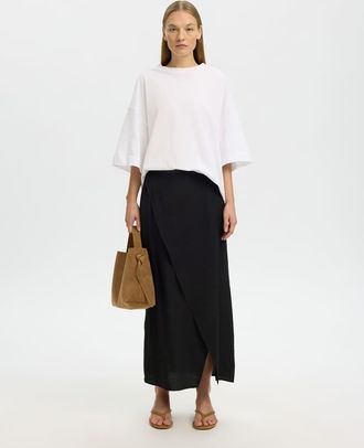 Selected Jupe portefeuille - Noir