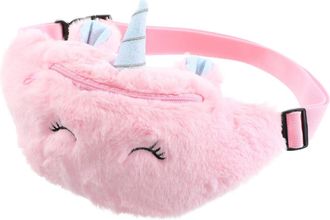 BESTONZON Pl&uuml;sch Einhorn Bauchtasche G&uuml;rteltasche mit Verstellbarem Riemen und Metallrei&szlig;verschluss Cartoon Umh&auml;ngetasche f&uuml;r M&auml;dchen Hautfreundliches Material 
