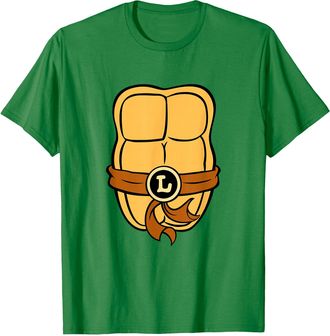 Teenage Mutant Ninja Turtles TMNT Front and Back Shell Costume Leonardo Cartoon T-Shirt