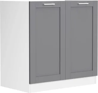 ebuy24 Mobilier de cuisine submerg&eacute; Colura H. 82 x L. 80 x P. 46 cm Blanc / Anthrazit