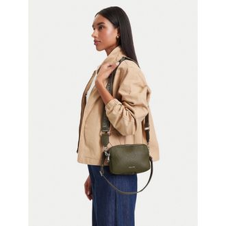 Calvin Klein Handtasche Calvin Klein Webbing 2X Strap Camera Bag LV04F3656G Dunkelgr&uuml;n