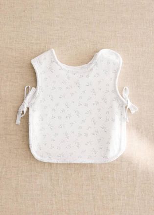 Mango Bavoir en coton fleurs blanc - Home - Taille unique - MANGO HOME