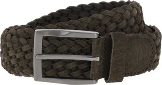 Boggi Milano Homme, Accessoires, Brun, Taille: 115 CM Ceinture en daim tress&eacute;