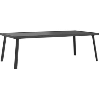 vidaXL Vidaxl - Table basse de jardin anthracite 110x55x35 cm - Acier trait&eacute; - R&eacute;sistante &agrave; lusure et &agrave; la corrosion - Design &agrave; lattes contemporain
