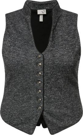 Ulla Popken Damen Trachtenmieder Stehkragen 829259 Bluse, Schwarz, 46 EU