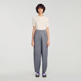 Sandro Pantalon de jogging barrel &agrave; strass