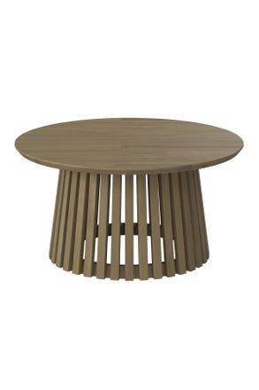 ambia GARDEN Gartenbeistelltisch, Akazie, Holz, Akazie, Schichtholz, rund, rund, 80x40x80 cm, Gartenm&ouml;bel, Gartentische, Beistelltische outdoor