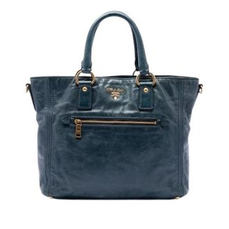 Prada Pre-owned Vitello Satchel - - Pre-owned - Damen - Blau - ONE SIZE