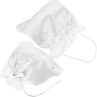 BESTONZON Lot de 2 Pochettes de Mariée Fleuries en Tissu Paquet à Main pour Femmes Paquet de Mariage Élégant pour Cérémonie et Enterrement de Vie de Jeune Fille