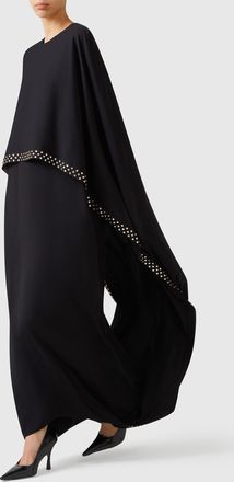 Stella McCartney Lead-Free Crystal Cape Gown, Woman, Black, Size: 40