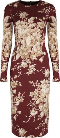 Dolce & Gabbana Femme, Robes, Multicolore, Taille: 40 FR Robe en Charmeuse de Soie Imprim&eacute; Floral