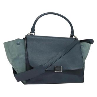 Celine Pre-owned Cuir sacs-celine - Femme - Pre-owned - Bleu - Taille: ONE Size