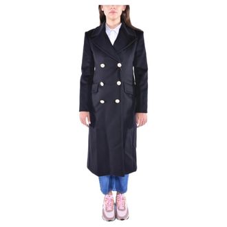 Max Mara Schwarzer Alpaka Doppelreihiger Mantel - - Coats - Damen - Schwarzk - XS