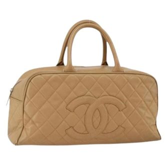 Chanel Sac Boston Pre-owned - Femme - Pre-owned - Beige - Taille: ONE Size