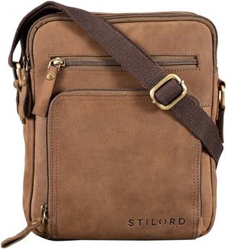 STILORD Darius Sacoche Messenger Homme Cuir Petit Sac à Bandoulière Vintage pour Tablet 10,1 Sac Homme à lÉpaule Besace en Cuir Véritable, Couleur:austin - ma