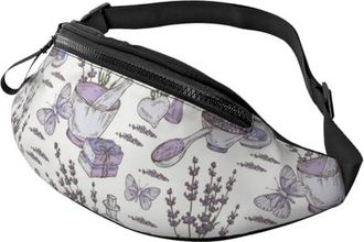 Generic Fleurs De Lavande Sac De Voyage Unisexe Sac &Agrave; Bandouli&egrave;re Polyvalent Poche Poitrine Pour V&eacute;lo &Agrave; Dos Sports Camping 14X35Cm