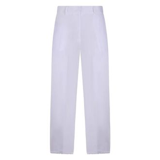 PESERICO Femme, Pantalons, Blanc, Taille: 42 FR Pantalon en Toile de Lin