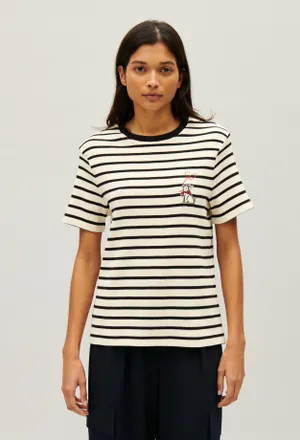 Claudie Pierlot Tee-shirt marinière rayée bicolore