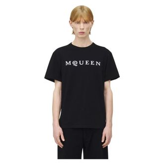 Alexander McQueen Schwarz/Wei&szlig; T-Shirt Qtadd 0520 - - Tops - Herren - Schwarzk - S