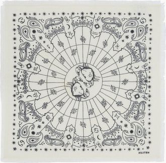 Kujten Petit bandana cachemire, imprim&eacute; signe astrologique Cancer - Petit Bandana Hachi Sign Cancer