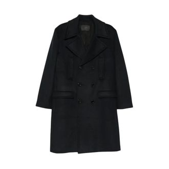 Dondup Manteau crois&eacute; coupe droite - Homme - Manteaux - Bleu - Taille: L