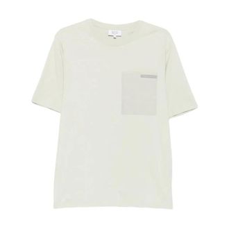 Maison Kitsun&eacute; T-shirt Regular en nylon avec poche - Homme - Tops - Gris - Taille: M