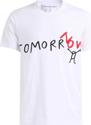 Comme Des Gar&ccedil;ons Homme, Tops, Blanc, Taille: M T-Shirt Knit
