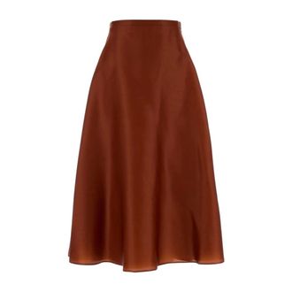 Alberta Ferretti Femme, Jupes, Orange, Taille: 36 FR Flared Midi Skirt