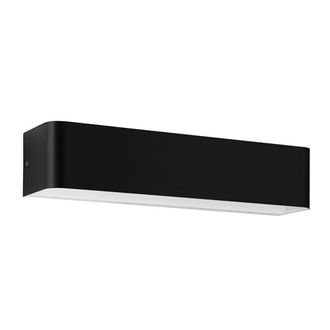 Eglo LED Applique murale int&eacute;rieure Sania 4, &eacute;clairage up et down, lampe murale en aluminium noir et blanc, spot pour entr&eacute;e et salon, blanc chaud, 36,5 x 