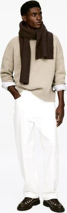 Arket Schal Aus Alpakawolle Und Wolle -Braun