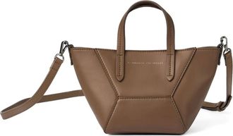 Brunello Cucinelli mini sac Duo à ornements métalliques - Marron