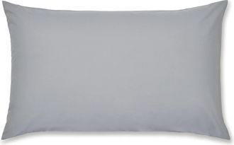 Catherine Lansfield B&uuml;gelleichtes B&uuml;gelfreier Perkal, Hausfrau, Grau, Polycotton, Kissenbezug-Paar, 2