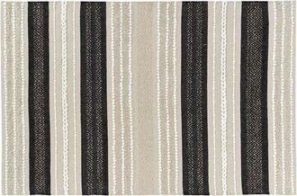 Douceur d'Intérieur Douceur Dintérieur - Tapis déco - 120x170 cm - Naturel, Noir & Blanc avec fils métallisés - Beige