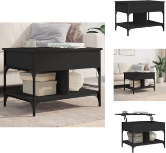 vidaXL Vidaxl - Couchtisch Schwarz 70x50x50 cm Holzwerkstoff und Metall - Couchtisch - Wohnzimmerstil - Holzwerkstoff Möbel - Schwarzer Couchtisch
