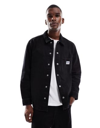 Lee Surchemise de travail en jean coupe décontractée - Noir délavé