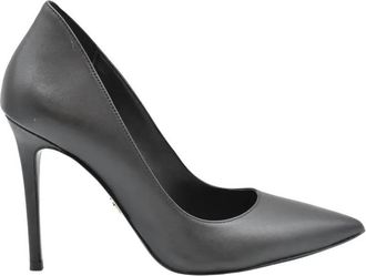 Michael Kors Hohe Schuhe - Black Leather Stiletto Pumps - Gr. 6 - in Grau - f&uuml;r Damen