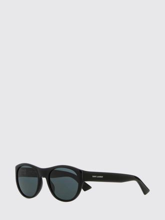 Saint Laurent Lunettes de soleil ail-de-chat en ac&eacute;tate avec logo contrastant