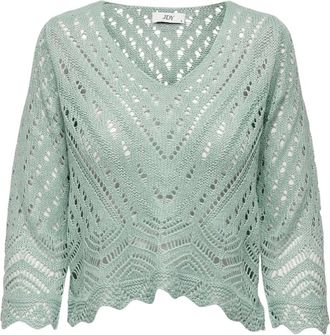 Jacqueline de Yong Jacqueline de Yong, Femme, Pulls, Vert, Taille: 38 FR New Sun Pull Cropped 3/4