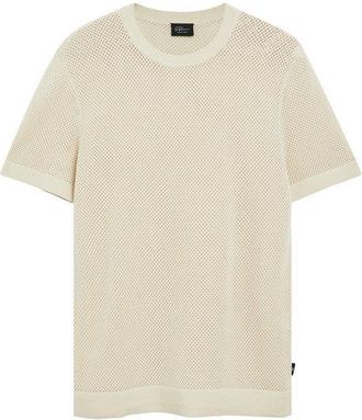 s.Oliver Kurzarmpullover Strickpullover Gestricktes T-Shirt mit Lochstruktur
