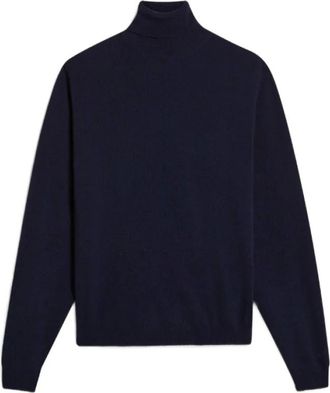 Woolrich Col roul&eacute; en laine dagneau Gg20 - Homme - Pulls - Bleu - Taille: L