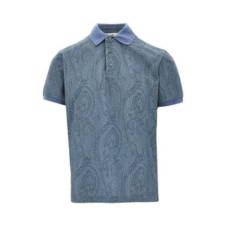 Etro Paisley print piquet polo shirt Man XXL