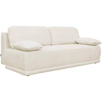 Sweeek 3-Sitzer-Schlafsofa mit Boucl&eacute;-Bezug und Stauraum