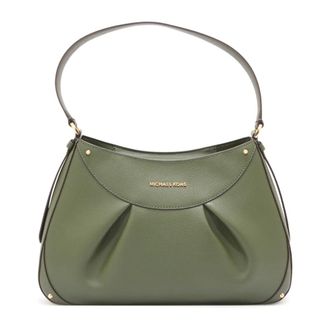 Michael Kors Enzo Medium Pebbled Leather Shoulder Bag - - Bags - Damen - Gr&uuml;n - ONE SIZE
