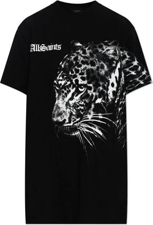 AllSaints Femme, Robes, Noir, Taille: 36 FR Zaya Mini Robe T-Shirt