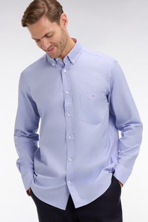Eden Park Chemise Bleue Unie En Coton