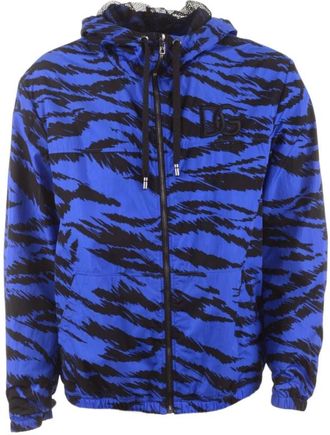 Dolce & Gabbana Homme, Vestes, Bleu, Taille: M Sports Hooded Jacket
