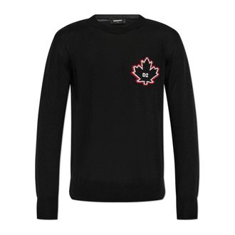 Dsquared2 Homme, Pulls, Noir, Taille: XL Pull en laine avec logo