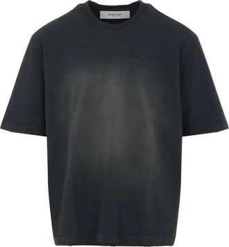 Golden Goose Homme, Tops, Noir, Taille: S T-Shirt Journey avec Broderie