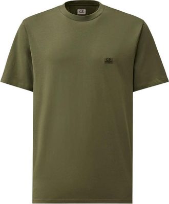 C.P. Company C.p. Company, Homme, Tops, Vert, Taille: M Logo Patch T-Shirt