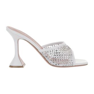 Amina Muaddi Damen, Schuhe, Wei&szlig;, 40 EUGr&ouml;&szlig;e